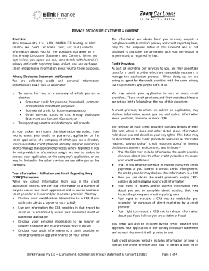 Fillable Online 1 PRIVACY DISCLOSURE STATEMENT Fax Email Print - pdfFiller