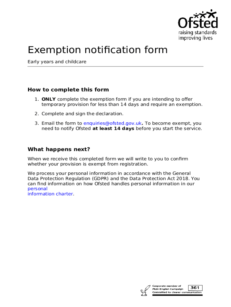 Centre - Age Exemption Request A. Facility Ination Doc Template | pdfFiller