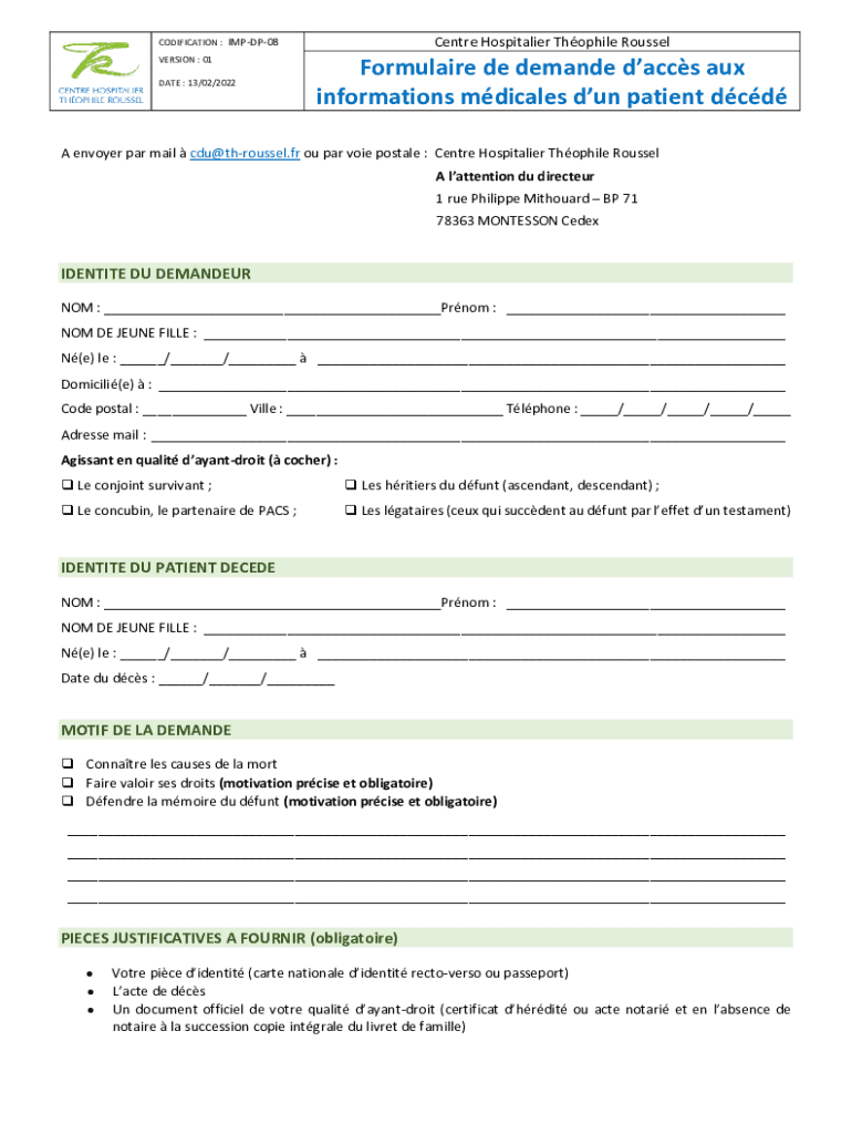 Remplissable En Ligne Formulaire de demande d'accs aux informations ...