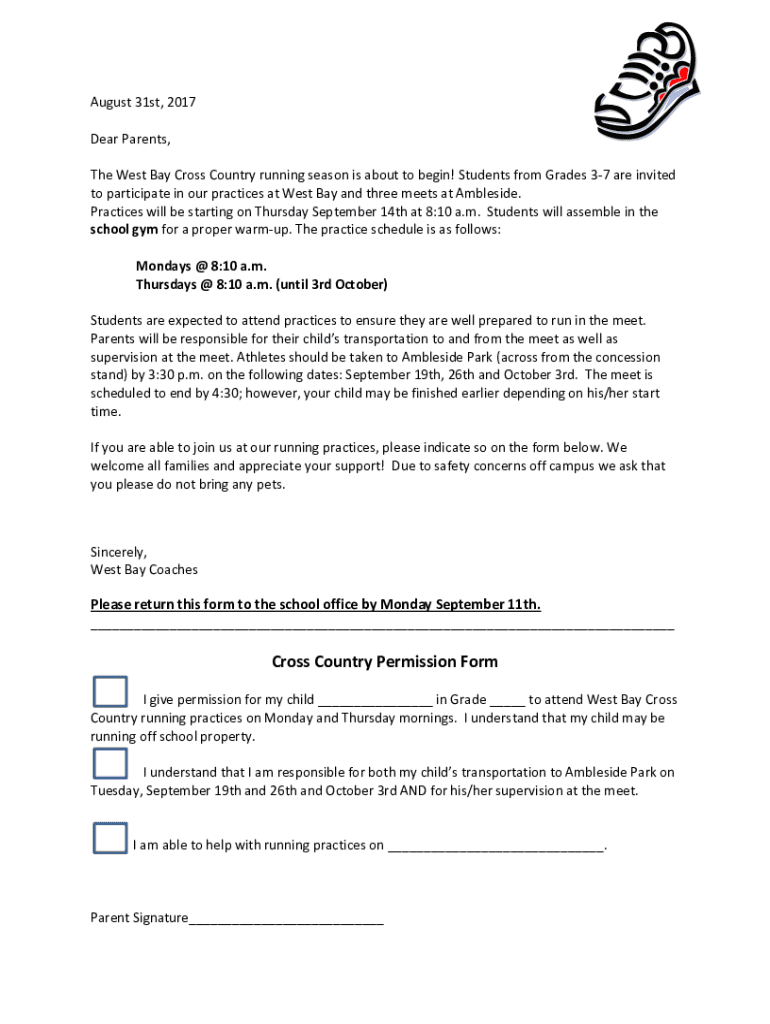 Fillable Online Cross Country Permission Form Fax Email Print - pdfFiller