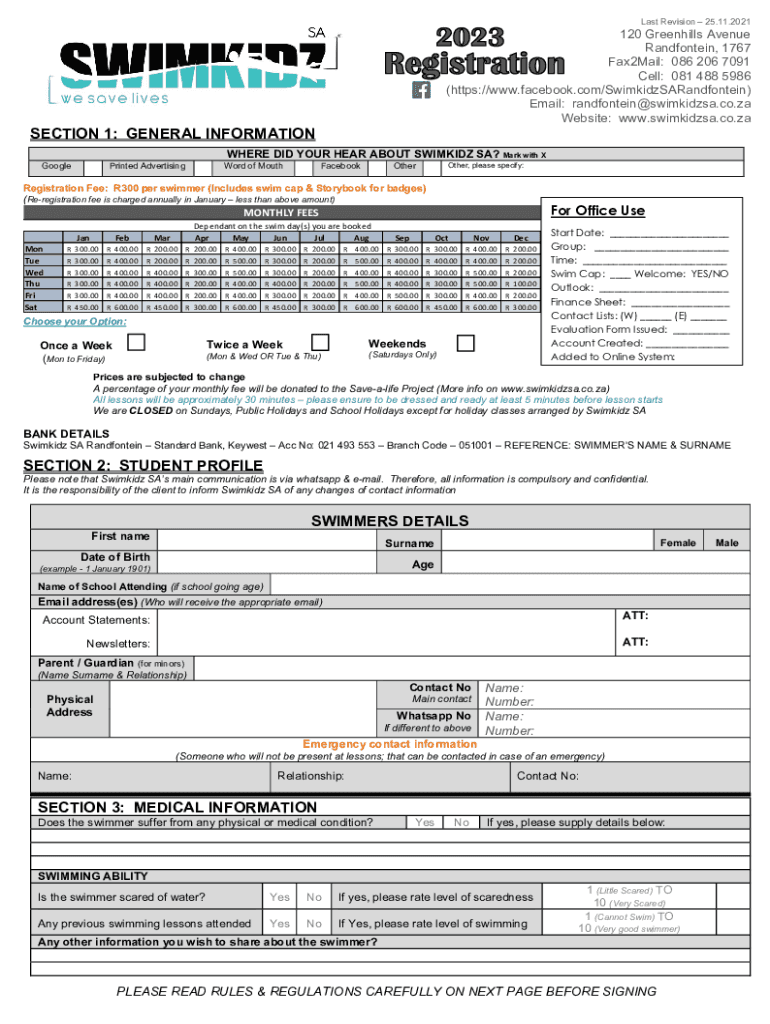 Fillable Online Randfontein-Registration-Form-2023. ... Fax Email Print - pdfFiller