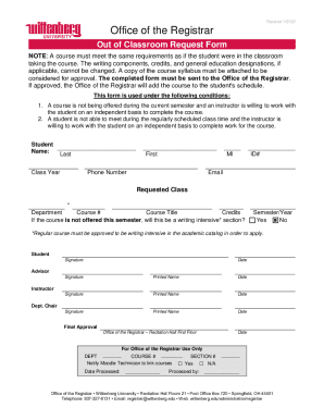 Fillable Online Classroom Reservation Form Fax Email Print - pdfFiller