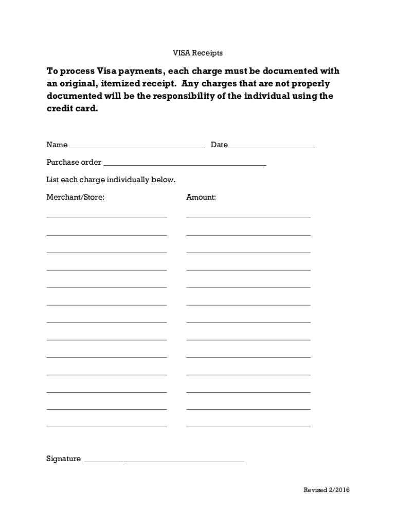 Fillable Online VISA-Receipts.pdf Fax Email Print - pdfFiller