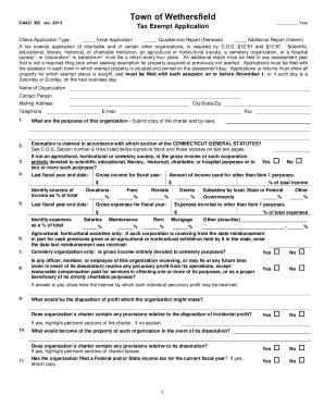 Fillable Online TAX-EXEMPT APPLICATION Fax Email Print - pdfFiller