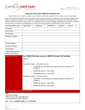 Fillable Online Dog Training Form Template Fax Email Print - pdfFiller