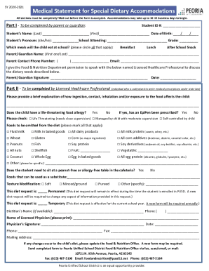 Fillable Online How to Complete the Medical Statement for Students ...