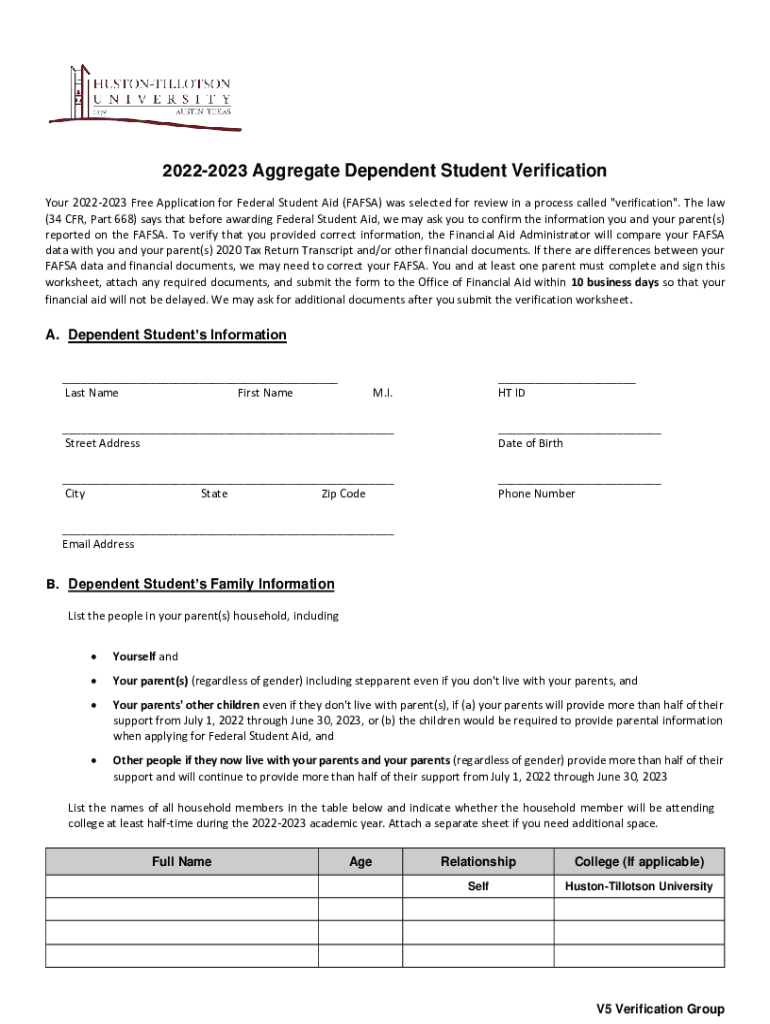 Fillable Online Verification Worksheet DV5 Fax Email Print - pdfFiller