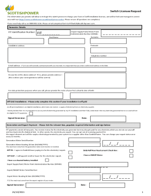 Fillable Online Switch Licensee Request Fax Email Print - pdfFiller