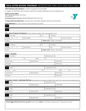 Fillable Online REGISTRATION FORM (2023-2024 School Year) Fax Email ...
