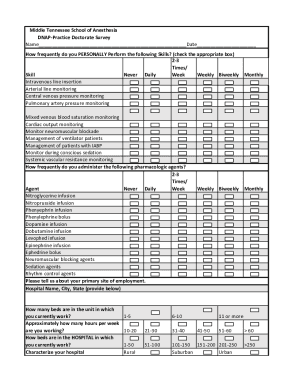 Fillable Online Middle Tennessee School of Anesthesia DNAP-Practice ...