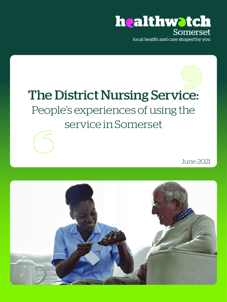 Fillable Online healthwatchsomerset co The District Nursing Service ...