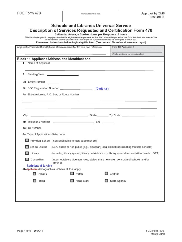 Fillable Online Universal Service Fund USF (E-rate) Support ... Fax ...