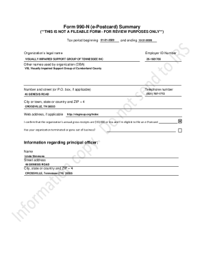 Fillable Online 2020 Form 990-N (e-Postcard) Approval Fax Email Print ...