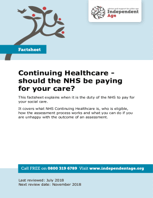 Fillable Online Continuing Healthcare: Should the NHS be paying for ...