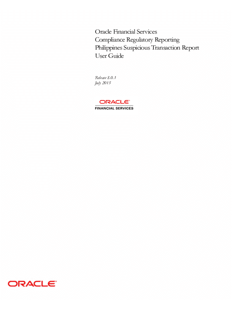 Fillable Online Philippines Suspicious Transaction Report Fax Email ...