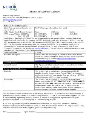 Fillable Online UNIFORM DISCLOSURE STATEMENT ... Fax Email Print ...