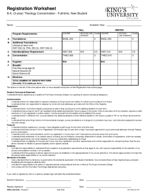 Fillable Online Registration Worksheet - Registry Fax Email Print ...