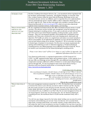 Fillable Online Client Relationship Summary (Part 3 or Form CRS of ...