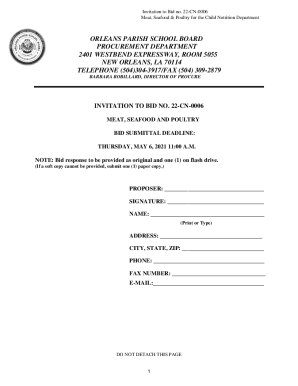 Fillable Online Invitation to Bid no Fax Email Print - pdfFiller