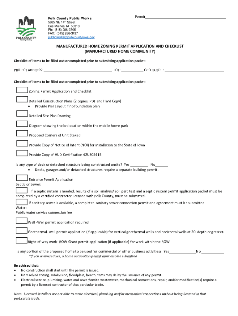 Fillable Online Polk County Public Works - Des Moines, Iowa Fax Email Print - pdfFiller