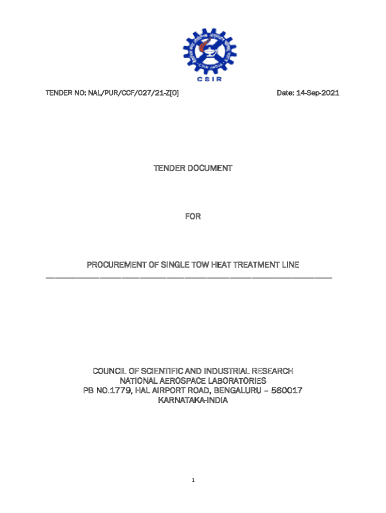 Fillable Online TENDER DOCUMENT FOR PROCUREMENT OF SINGLE ... Fax Email ...