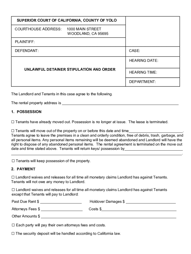 Fillable Online Template UD Stip for Optional Use Fax Email Print - pdfFiller