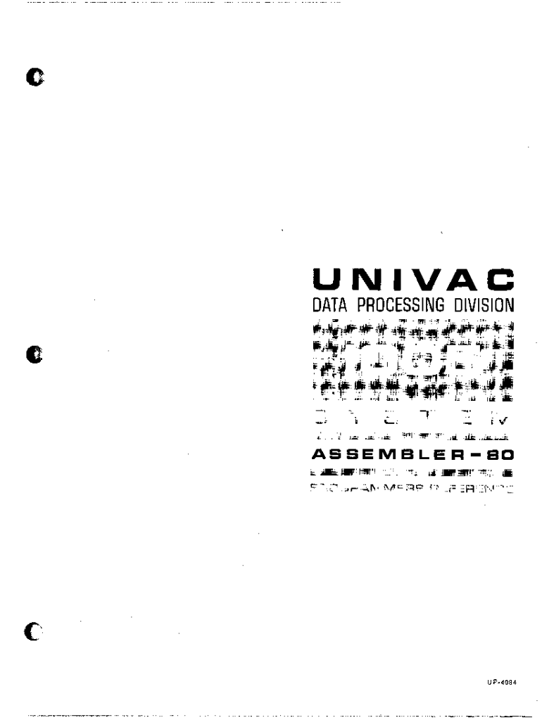 Fillable Online UNIVAC II supervisory control panel - Hagley Digital Archives Fax Email Print ...