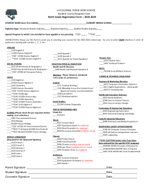 Fillable Online RISING Ninth Grade Course Request form 2022-23.pdf Fax Email Print - pdfFiller