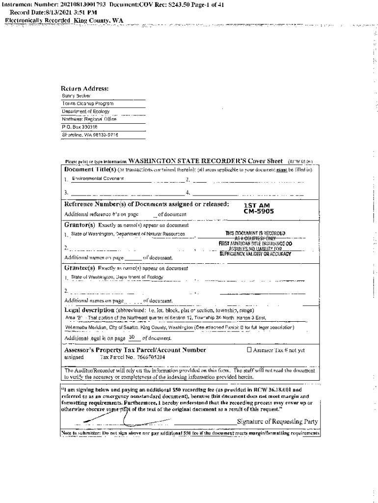 Fillable Online Environmental Covenant for Parcel B of Lockheed West ...