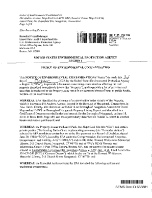 Fillable Online NOTICE OF ENVIRONMENTAL CONTAMINATION, BOOK ... Fax ...