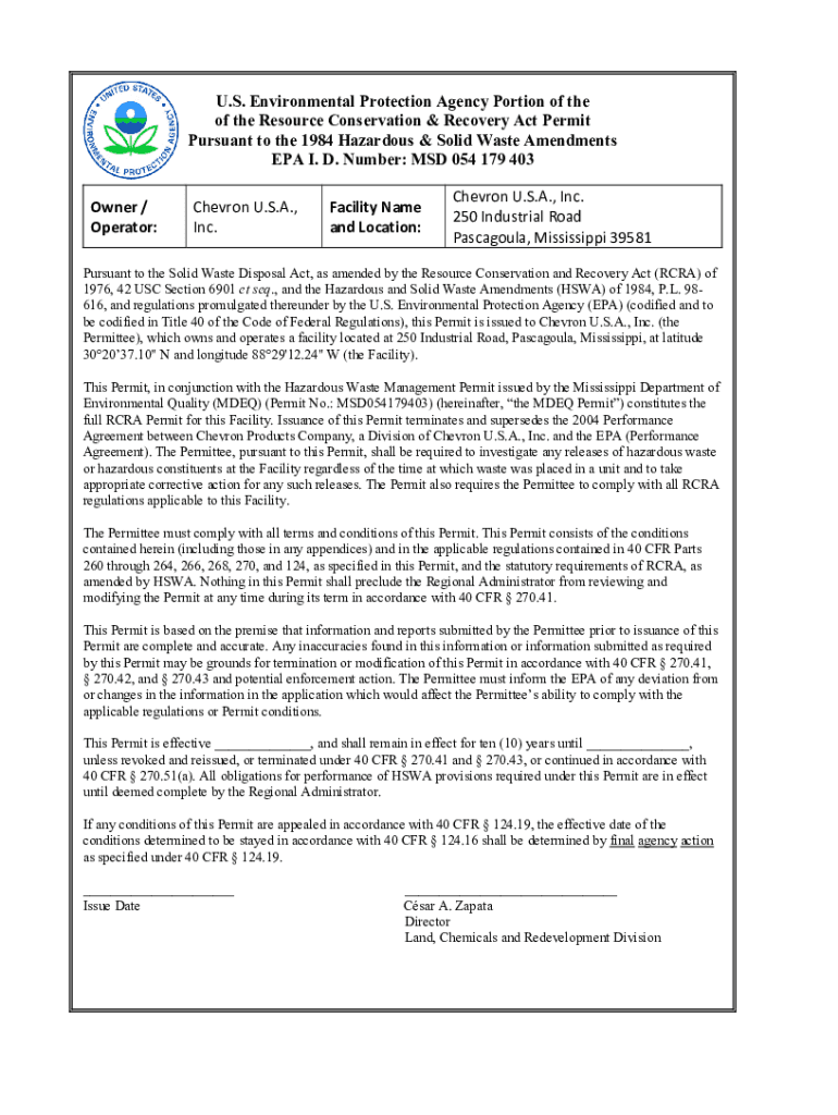 Fillable Online Summary of the Resource Conservation and Recovery Act Fax Email Print - pdfFiller