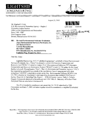 Fillable Online ENVIRONMENTAL INDICATOR (EI) DETERMINATION, CURRENT ...
