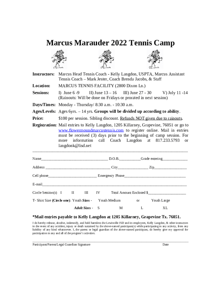 Marcus High School / Home of the Marauders Doc Template | pdfFiller