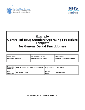 Standard Operating Procedures for Doc Template | pdfFiller
