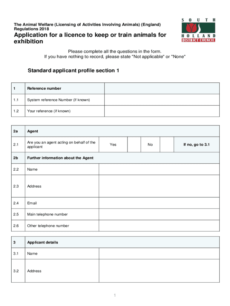 Fillable Online Performing Animals App Form Fax Email Print - pdfFiller