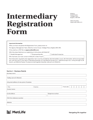 Fillable Online Intermediary Registration form Fax Email Print - pdfFiller