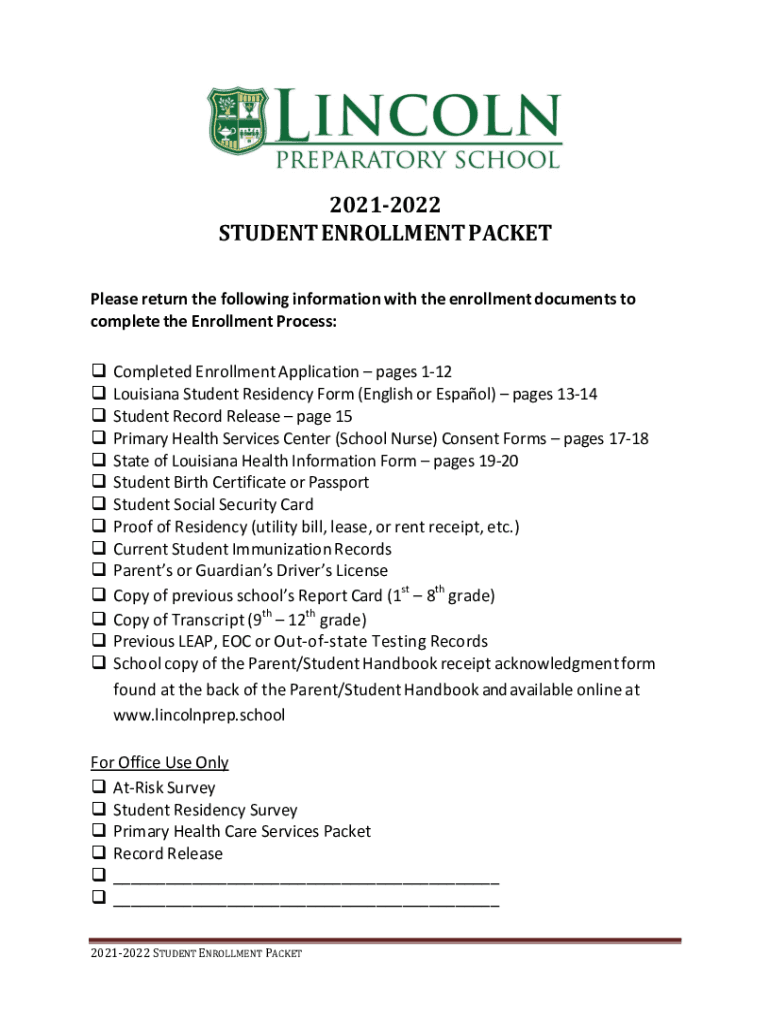 Fillable Online Enrollment Form - Residency Questionnaire. ... Fax ...
