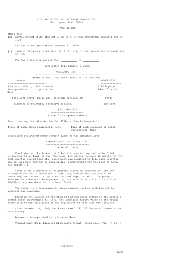 Fillable Online FORM 10-KSB ANNUAL REPORT Fax Email Print - pdfFiller