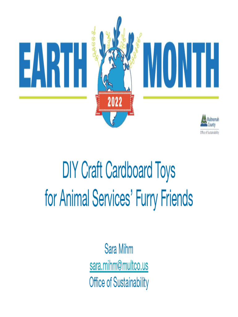 Fillable Online DIY Craft Cardboard Toys for Animal Services' Furry ...