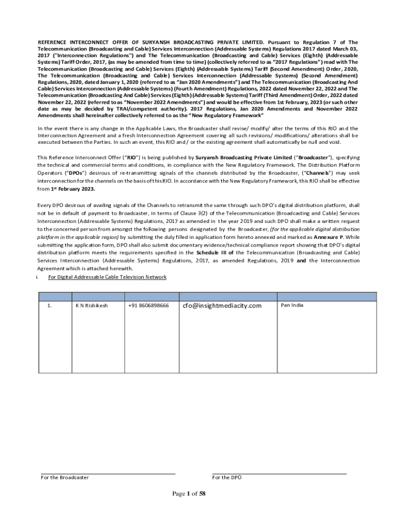 Fillable Online THE TELECOMMUNICATION (BROADCASTING AND ... Fax Email ...