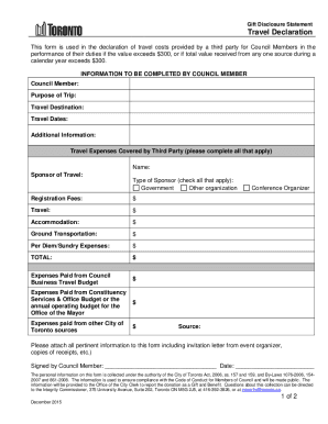Fillable Online Travel Declaration Forms: A Guide Fax Email Print - pdfFiller