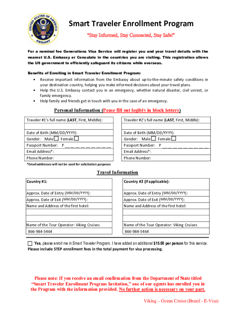 Fillable Online Brazil e-Visa Price, Fees, and Costs Fax Email Print ...