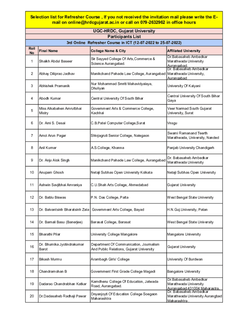 Fillable Online 5RC in ICT ( 120722 to 250722) Application Form (Responses).xlsx Fax Email Print ...