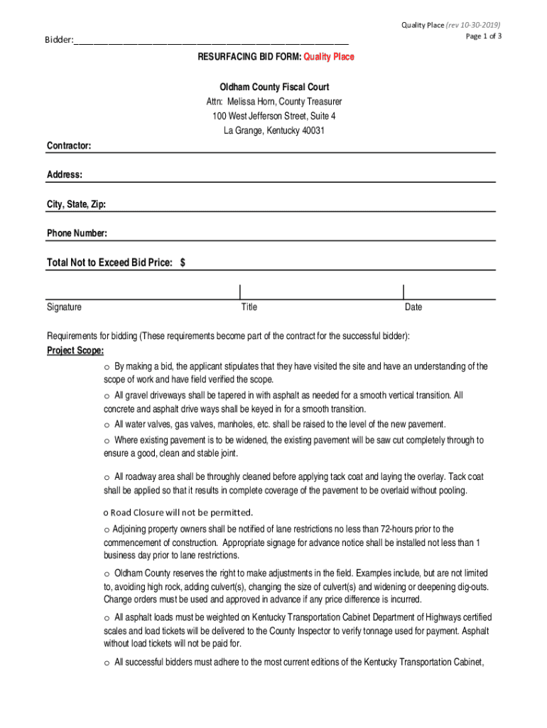 Fillable Online Oldham County Judge-Executive's Office Fax Email Print - pdfFiller