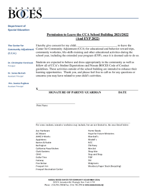 Fillable Online CCA Student Release Consent Form Fax Email Print ...
