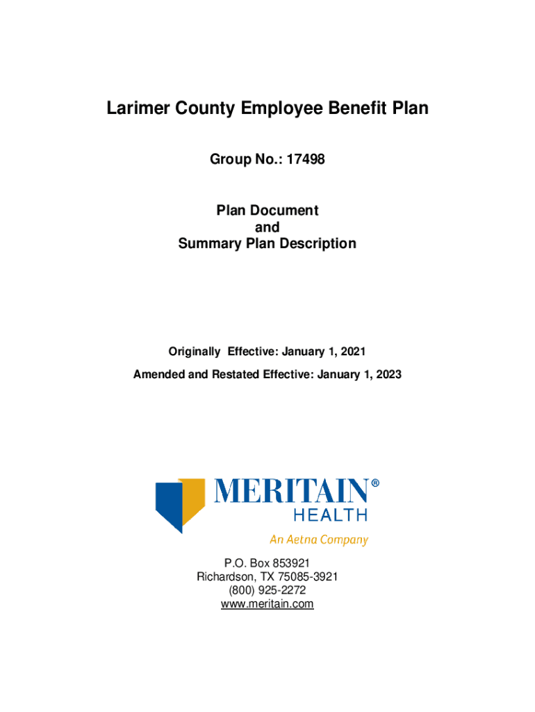 Fillable Online Larimer County Employee Benefit Plan Fax Email Print - pdfFiller