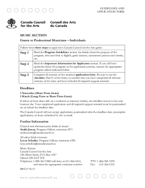 Fillable Online pirs bc Canada Council for the Arts: Grant Application ...