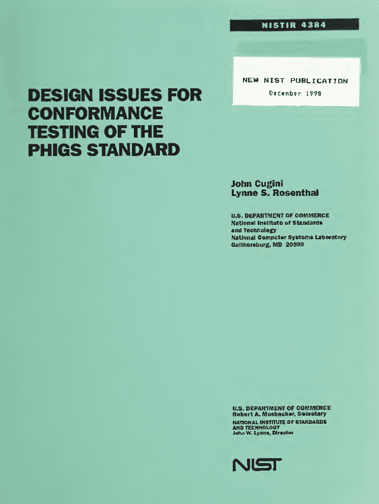 Fillable Online nvlpubs nist Design issues for conformance testing of ...