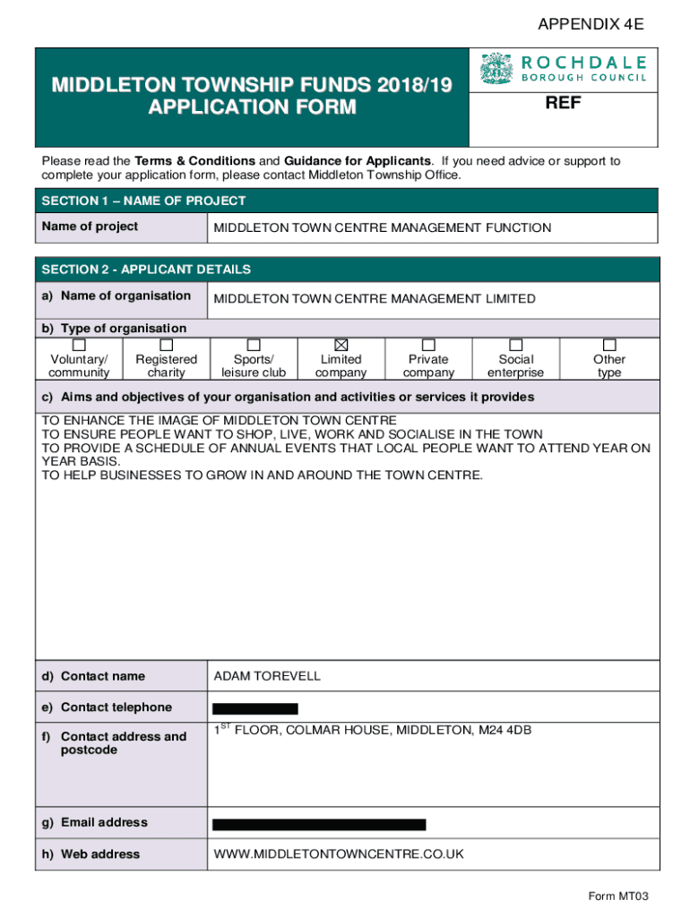 Fillable Online democracy rochdale gov 1 Appendix E (a) (b) Fax Email ...