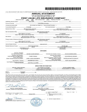 Fillable Online 64297 FIRST UNUM LIFE INSURANCE COMPANY Original ...